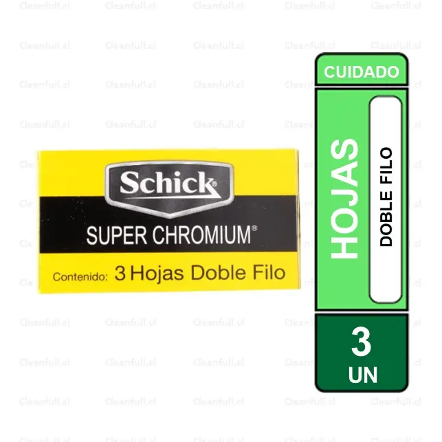 HOJAS DOBLE FILO SHICK 3 HOJAS | CleanFull